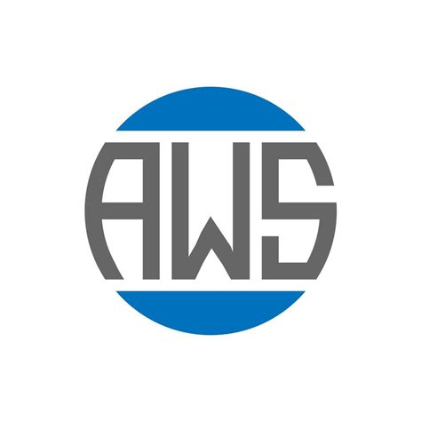 AWS Letter Logo Design On White Background AWS Creative Initials Circle Logo Concept AWS
