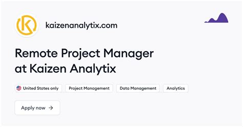 Remote Project Manager Job At Kaizen Analytix Himalayas