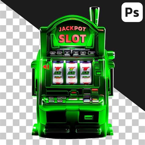 Premium Psd Green Slot Machine Icon 3d Rendering On Isolated Background