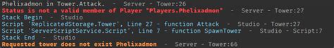 status is not a valid member of player players phelixadmon