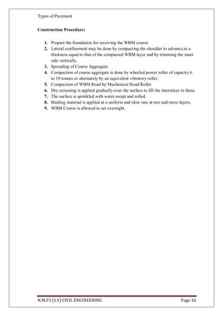 Types Of Pavement PDF