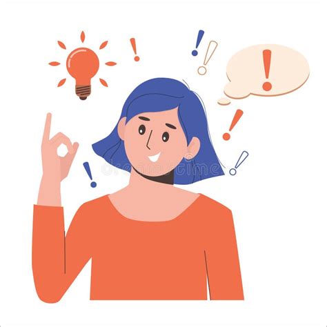 Problem Solving Concept Woman Thinks And Solves A Problem Stock Vector