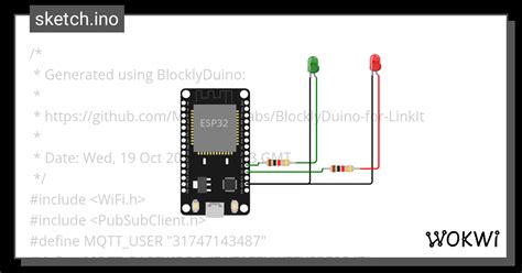 MQTT LED Wokwi ESP32 STM32 Arduino Simulator