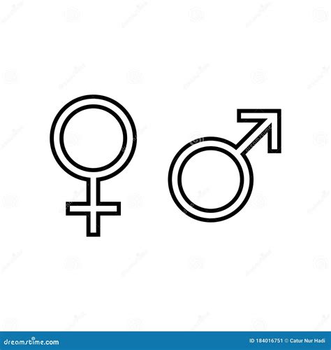 Sex Symbols Gender Signage Unisex Icon Flat Vector Template Design