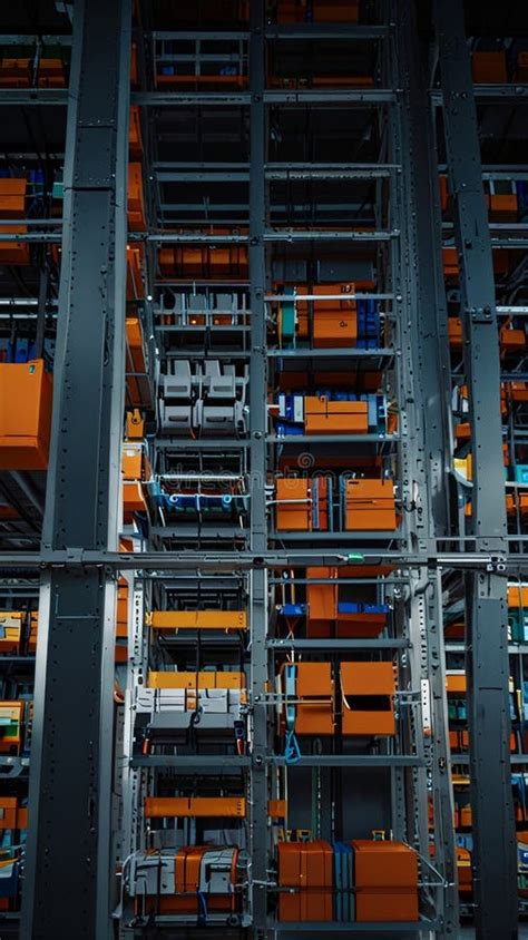 an ultra modern robotic distribution center for mail and parcels