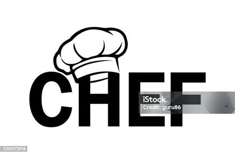 크리에이 티브 요리사 모자 기호 텍스트 글꼴 편지 로고 벡터 타이포그래피 기호 아이콘 디자인 일러스트 레이 션 광고에 대한 스톡 벡터 아트 및 기타 이미지 Istock