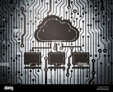 Cloud Networking Concept Circuit Board With Cloud Network Stock Photo Alamy