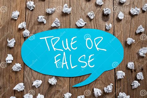 Text Sign Showing True Or False Word Written On Decide Between A Fact