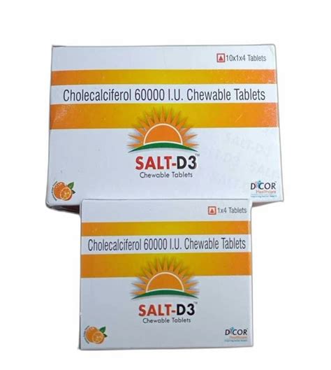 Cholecalciferol 60000 Iu Chewable Tablet At Rs 860 Box Vitamin C