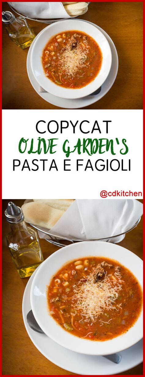 Copycat Olive Garden Pasta E Fagioli Recipe