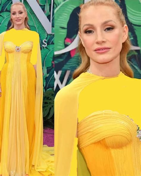 استایل شاهانه جسیکا چستین در هفتاد و ششمین مراسم جوایز تونی نگاه ها را