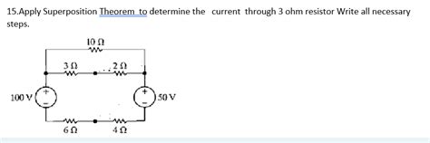 [solved] 15 Apply Superposition Theorem To Determine The