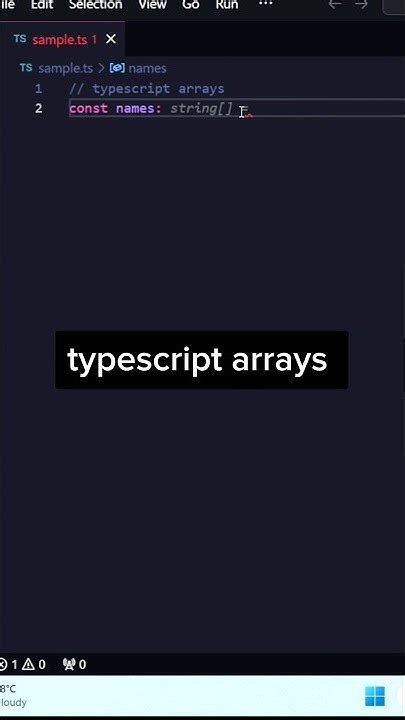 Typescript Arrays 🤗 Typescript Shorts Youtube