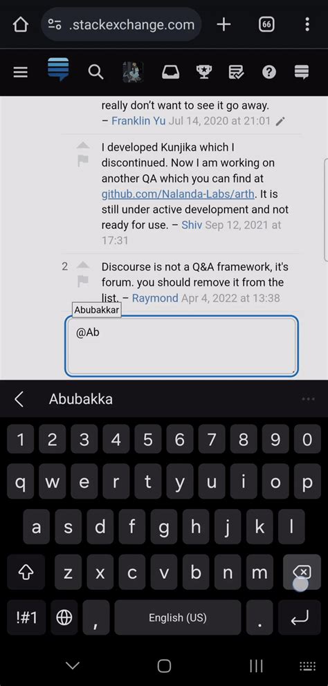 Tapping On Username While Commenting After Symbol With A High
