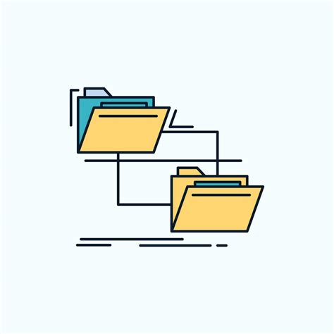Folder File Management Move Copy Flat Icon Green And Yellow Sign And Symbols For Website