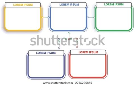 Flow Chart Rectangle Vectorinfographics Business Concept Stock Vector Royalty Free
