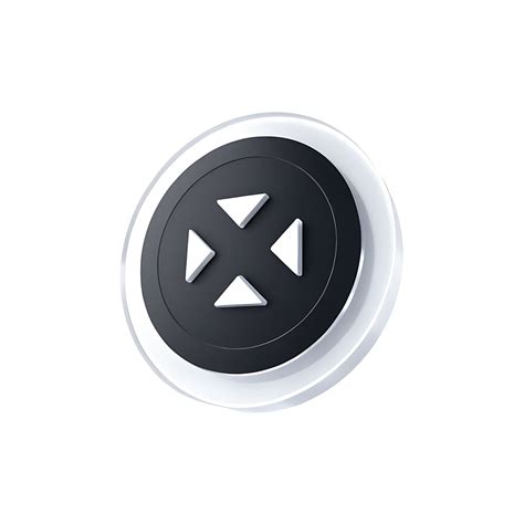 Modern Sleek Circular Button With Four Directional Arrow Indicators 60579287 Png