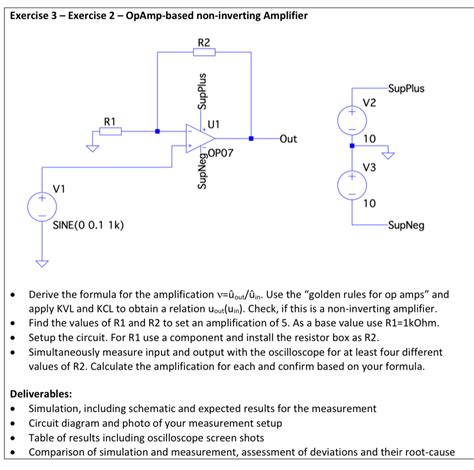 Solved Exercise 3 - ﻿Exercise 2 - ﻿OpAmp-based non-inverting | Chegg.com