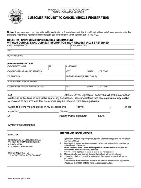 Ohio Bmv Form 3774 Fillable Printable Forms Free Online