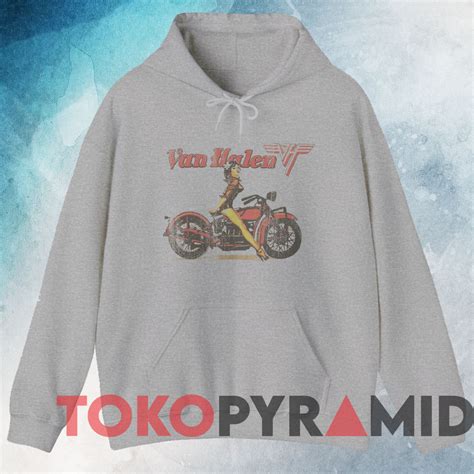 Van Halen Motorcycle Biker Girl Pin Up T Shirt Tokopyramid