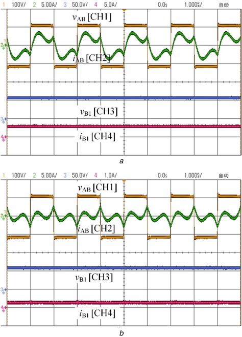 Experimental Waveforms Of Vab Iab Vb1 And Ib1 In Cv Download