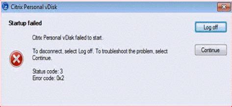 Code Error Seen When My Citrix Personal VDisk Fails To Run Techyv Com