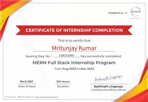 mernstack webdevelopment internship careergrowth