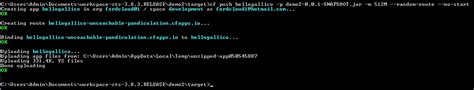 Pivotal Cloud Foundry Pushing And Starting A Sample Spring Boot App