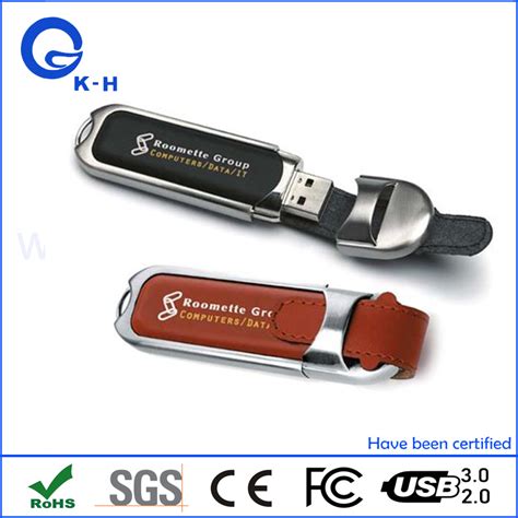 Leather Usb Flash Memory Drive Promotional Jump Drive For 512gb Usb