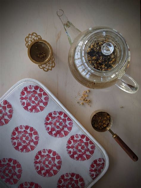 Organic Rayburn Hob Cover And Table Protector Machair Clock Red Rebecca Plater