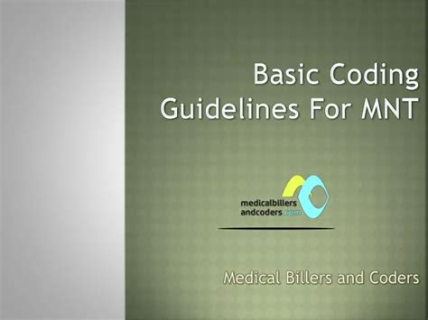 Ppt Basic Coding Guidelines For Mnt Powerpoint Presentation Free
