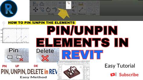 How To Pin Unpin And Delete The Elements In Revit Architecture Aeccad Architecture Youtube