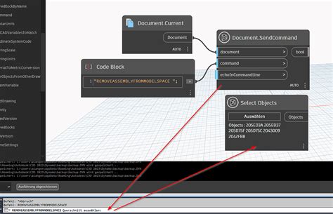 select objects with sendcommand possible civil 3d dynamo