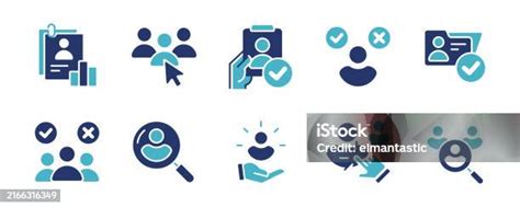 고용 인터뷰 직업 모집 아이콘 세트 비즈니스 직원 관리 Headhunting 고용 선택 후보 벡터 일러스트 레이 션 가리키기에 대한 스톡 벡터 아트 및 기타 이미지 Istock