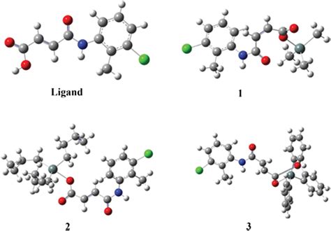 Optimized Geometry Of The Ligand And The Complexes 1‐3 Download Scientific Diagram