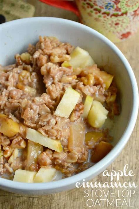 Apple Cinnamon Oatmeal Stovetop Recipe Sugar Dish Me