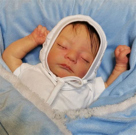 New Realistic Reborn Dolls Silicone Vinyl Reborn Baby Dolls Boy Named Enoch With Painted Hair