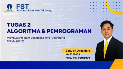 tugas 2 algoritma and pemrograman praktikum java sederhana youtube