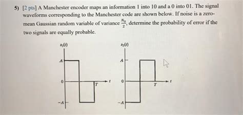 solved 5 [2 pts] a manchester encoder maps an information 1
