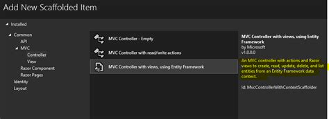 c primary key not found when scaffolding razor view ef core