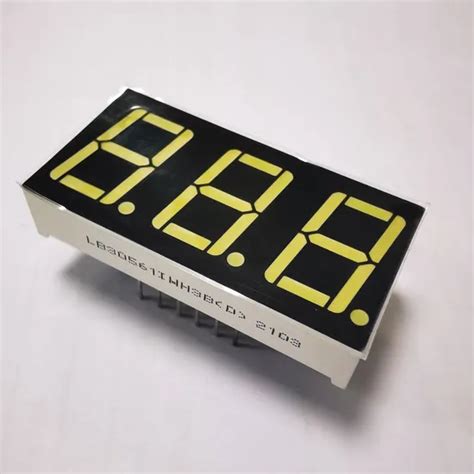 0 56 3 Digit 7 Segment Led Display Common Anode White Color For