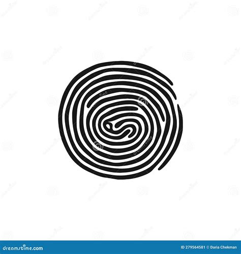 Fingerprint Secure Security Logo Icon On White Background Stock Illustration Illustration Of