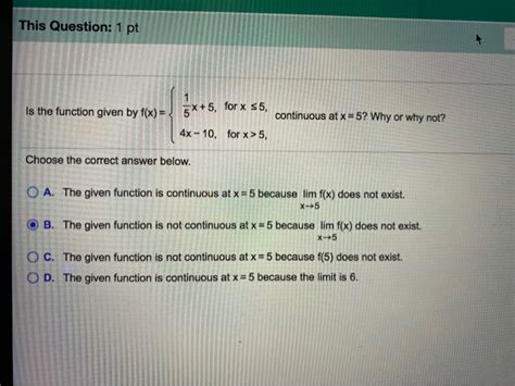 Solved This Question 1 Pt Is The Function Given By Fx