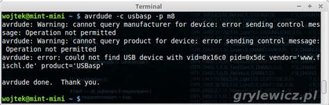 Programator AVR USBasp V Lcsoft I Linux Grylewicz Pl