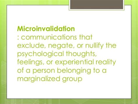 Microinvalidation Quotes Experiential Psychology