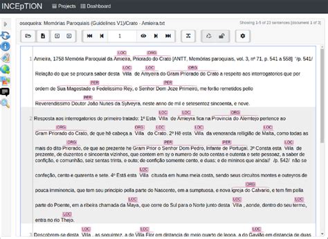 Annotated Entities In The Inception Tool Download Scientific Diagram