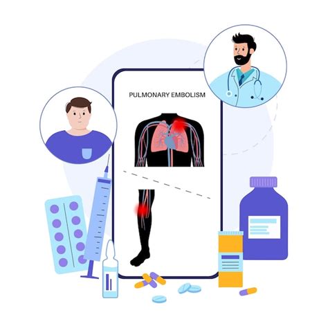 Enfermedad De Embolia Pulmonar Vector Premium