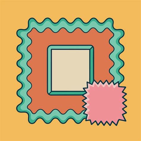 Premium Vector Rectangle Shape Frame With Zigzag Edge Rectangular