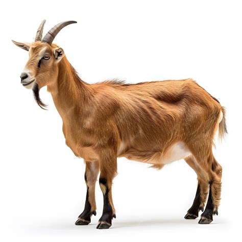 Realistic Brown Goat Standing Side View Full Body Wh 1719179280 1