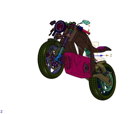 叛逆者复古起风太子电喷摩托车 By 无敌真皮皮 3d打印模型文件3d模型库 免费平价 魔猴网